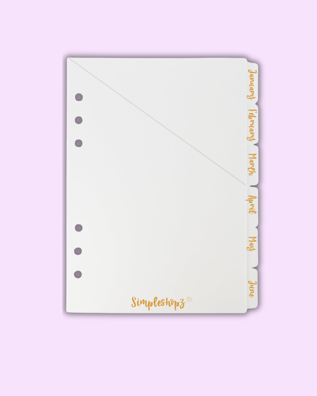 A5 Size Pocket Monthly Tab Dividers – SimpleShopz