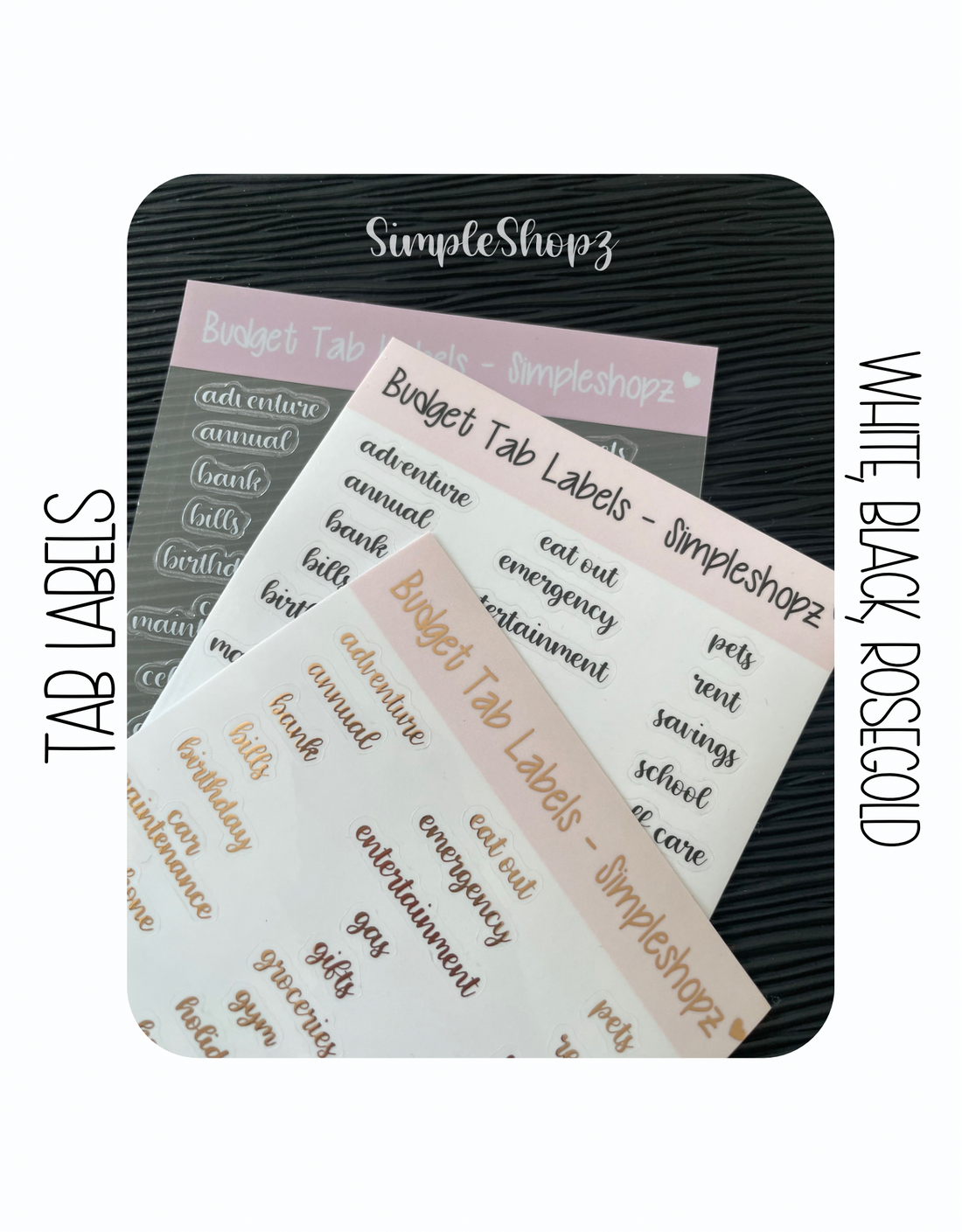 New Color! Tab Labels for A6 & A7 Envelopes – SimpleShopz